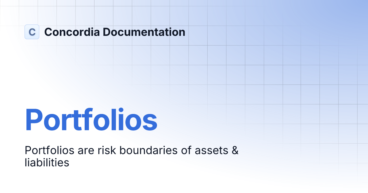 Portfolios | Concordia Documentation
